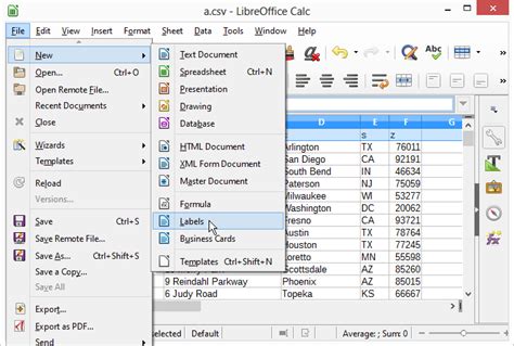 Print Address Labels From A Libreoffice Spreadsheet Mail Merge • Chris Cammacks Mostly