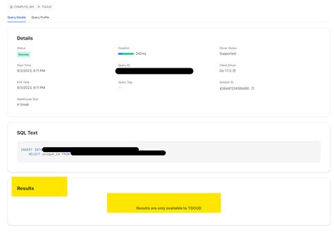 Snowflake Not Showing Results When Seen From The Query History Stack Overflow