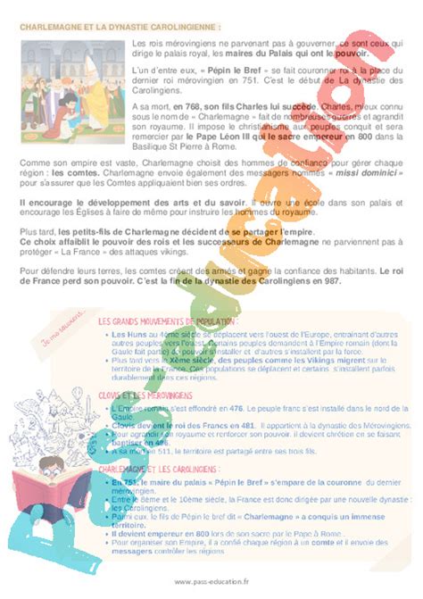 De Clovis à Charlemagne Les Grands Mouvements De Population Et Les Premiers Rois Cm1 Leçon