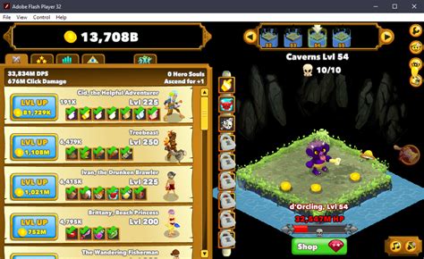 Avm2 Clicker Heroes Is Now Playable But There Are Minor Bugs · Issue