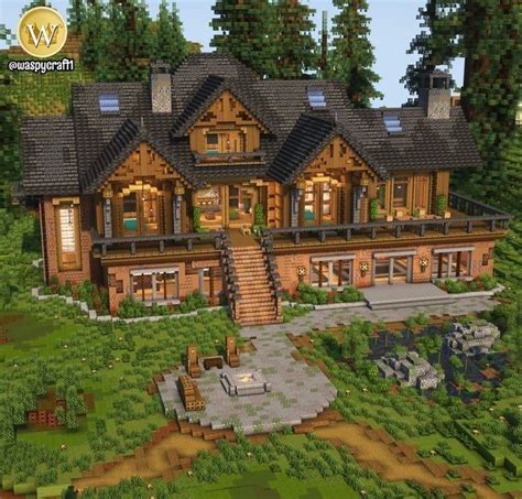 Minecraft How To Build A Large Spruce Mansion Tutorial In 2025 Big
