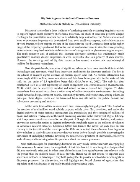 Pdf Big Data Methods For Discourse Analysis