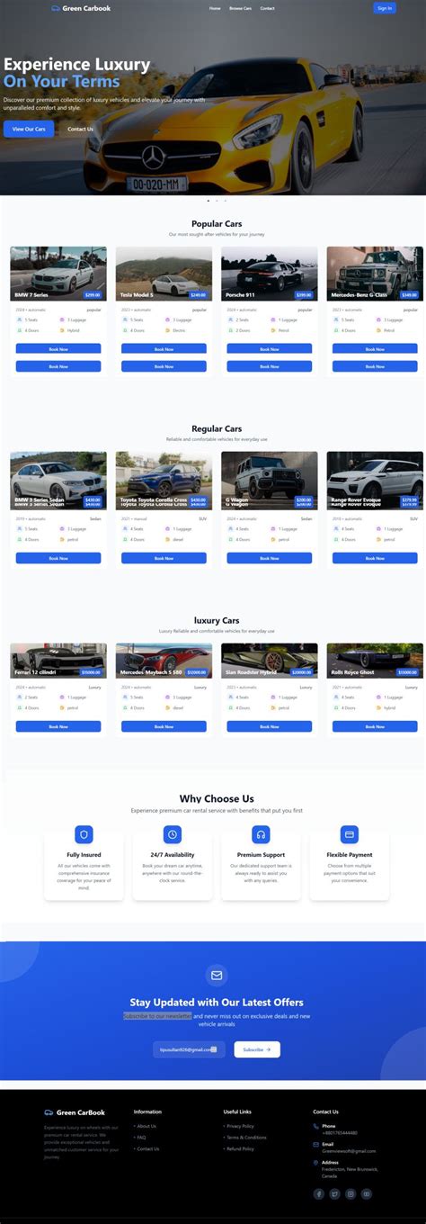 Greencarbook Webdevelopment Reactjs Laravel Carrental Md Tipu Sultan