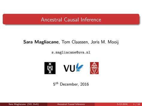 Ancestral Causal Inference Wiml 2016 Nips Ppt