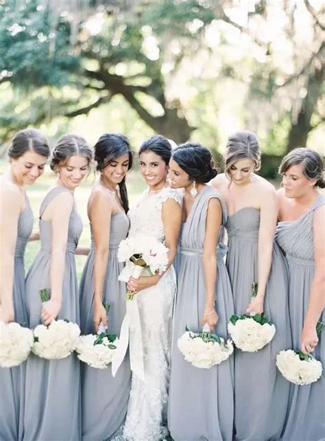 86 Chic And Stylish Grey Bridesmaid Dresses Weddingomania