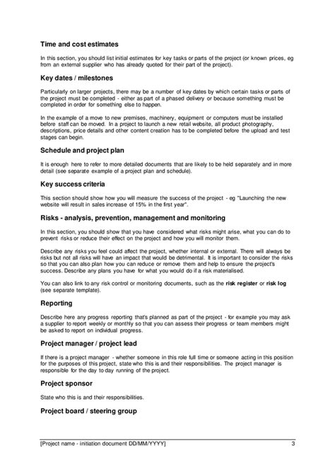 Project Initiation Document Template In Word And Pdf Formats Page 3 Of 4