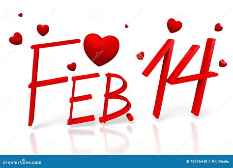 Tarjeta Del 14 De Febrero 3d Stock De Ilustración Ilustración De