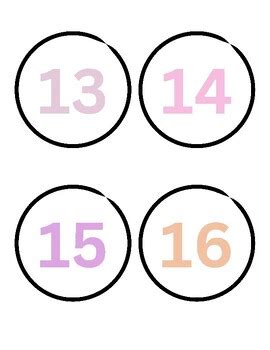Colorful Pastel Number Circle Labels Bigger By Math And Science Explorers
