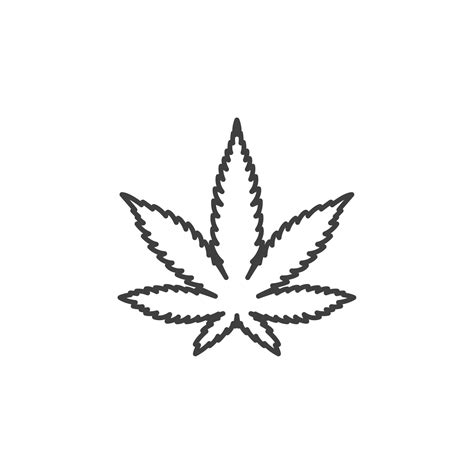 Pot Leaf Outline Tattoo