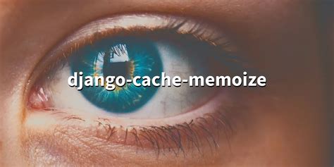 Django Cache Memoize Django Utility For A Memoization Decorator That Uses The Django