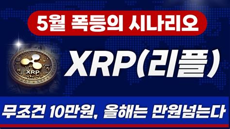 Xrp엑스알피 5월 폭등의 시나리오 무조건 10만원 그리고 올해는 1만원 엑스알피 Xrp 엑스알피분석 리플 리플