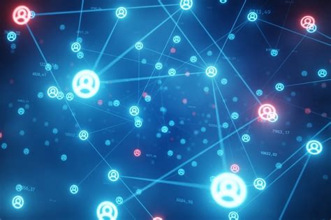 Premium Photo Connecting People On The Internet Nodes Transforming