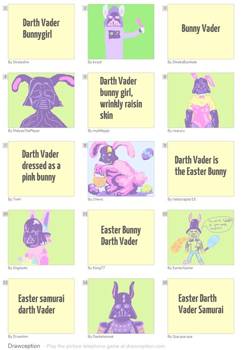 Darth Vader Bunnygirl Drawception Darth Vader Bunnygirl Drawception