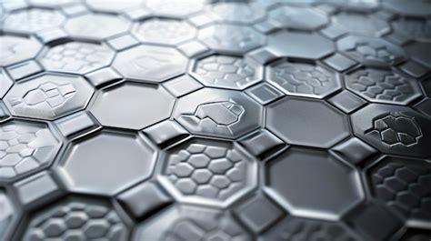 Premium Photo A Closeup Of A Textured Metallic Surface With A Hexagonal Pattern