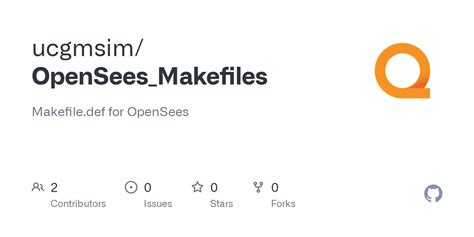 Github Ucgmsimopenseesmakefiles Makefiledef For Opensees