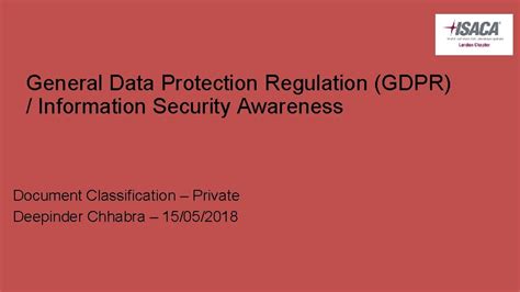 General Data Protection Regulation GDPR Information Security Awareness