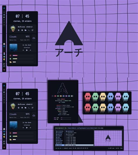 bspwm with eww widgets r unixart