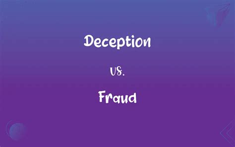 Deception Vs Fraud Whats The Difference