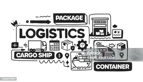 물류 개체 및 요소 벡터 낙서 일러스트 컬렉션입니다 손으로 그린 아이콘 세트 또는 배너 템플릿 서비스에 대한 스톡 벡터 아트 및 기타 이미지 Istock