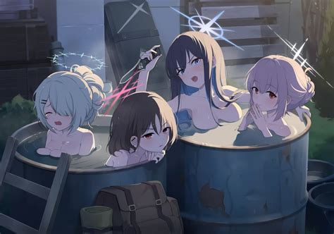Saori Atsuko Misaki And Hiyori Blue Archive Drawn By Y0ung Danbooru