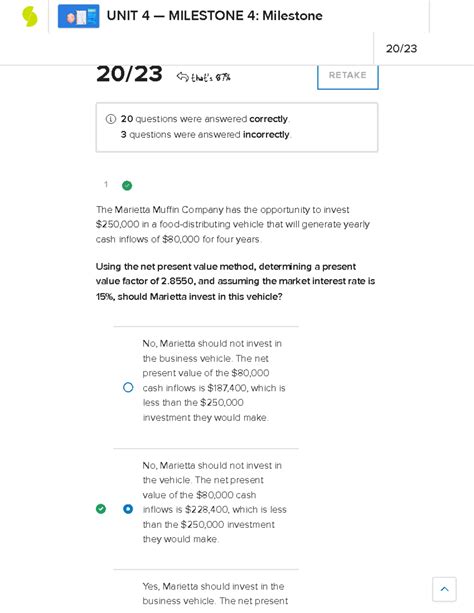 Sophia Managerial Accounting Milestone That S RETAKE Questions Were Studocu