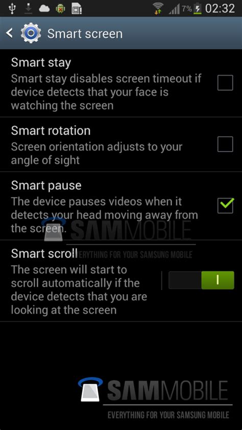 Leaked Screenshots Confirm Smart Scroll And Smart Pause For Galaxy S4s Touchwiz Build Phandroid