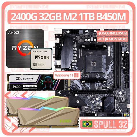 Kit Upgrade Gamer Amd Ryzen Pro G Gb Rgb M Tb A M W Jogos Spull Shopee Brasil