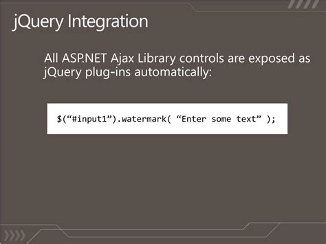 PPT The New ASP NET Ajax Library PowerPoint Presentation Free