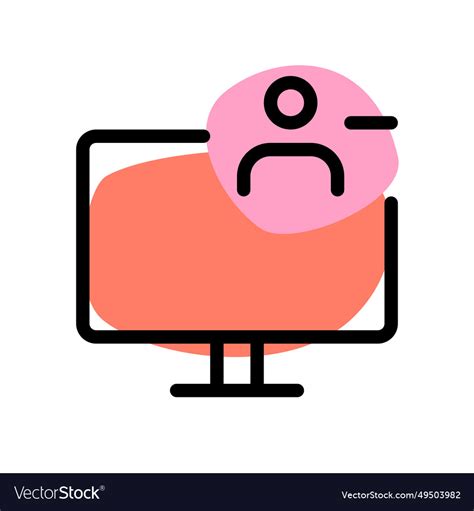 Deleting User Data Or Accounts On A Monitor Vector Image