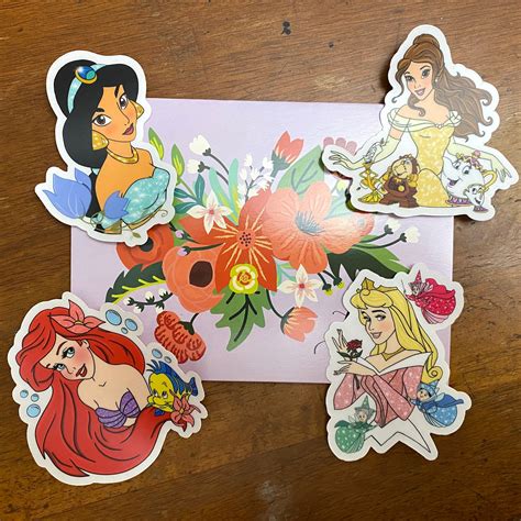 Disney Princess Sticker Pack Disney Sticker Disney Vinyl Etsy