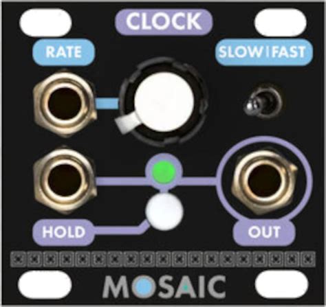 Mosaic Clock Eurorack Synth Module Black Reverb