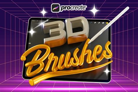 3d Brush Pack For Procreate Procreate 3d Lettering Brush