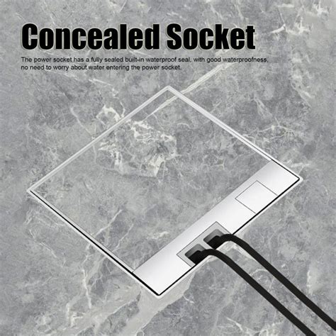 Floor Recessed Concealed Socket Space Saving Recessed Concealed Outlet