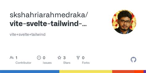 Github Skshahriarahmedrakavite Svelte Tailwind Template Vitesveltetailwind