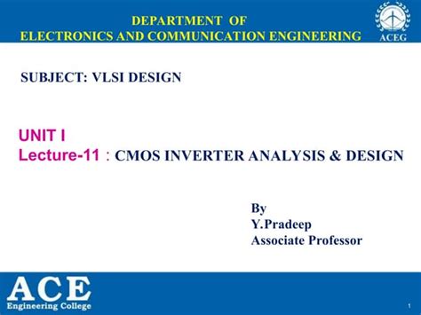 Unit 1 Vlsi Cmos Inverter Analysis And Designppt