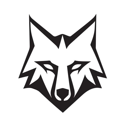 Black And White Wolf Logo Black White Wolf Logo Vectors