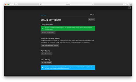 Running The Setup Tool Installation And Setup Guide Neos Docs