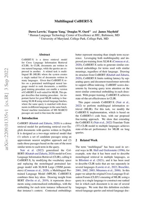 Multilingual Colbert X Deepai