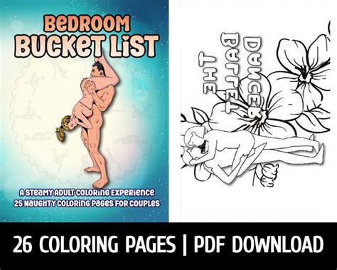 Bedroom Bucket List For Sexually Addicted Adults Coloring Pages Adult Humor Printable PDF