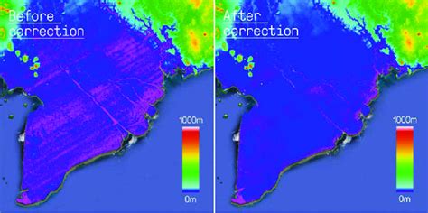 2 Difference Between The Srtm Dem Left And Merit Dem Right Over The Download Scientific