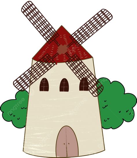 풍차 일러스트 별장 풍차 비슷한 것 네덜란드 작은 집 Png 일러스트 및 Psd 이미지 무료 다운로드 Pngtree