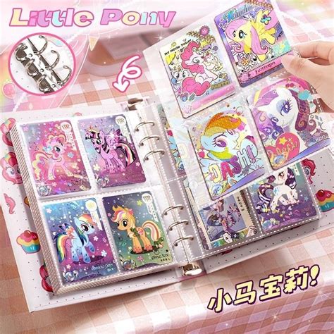 Spots现货小马宝莉卡册a 四宫格活页卡册学生追星三寸小卡游戏卡片收纳卡册Xiaoma Baoli Card Booklet A Four Palace Grid Loose Page