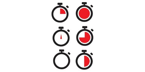 Premium Vector Timers Icon Set Countdown Timer Symbol Timer Stopwatch Collection On