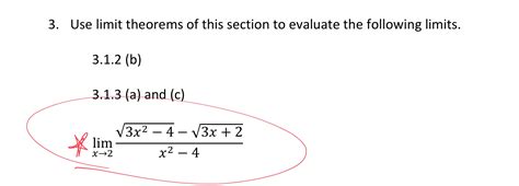 Solved Use Limit Theorems Of This Section To Evaluate The Chegg Com