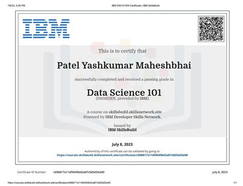 ibmdatascience certification dataanalysis datavisualization… yash