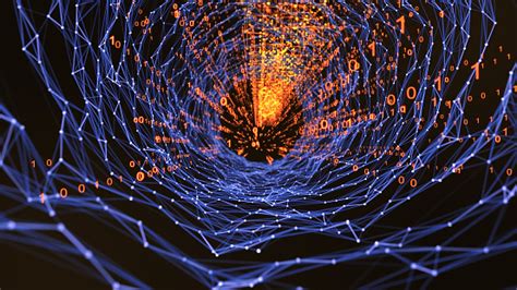 추상 데이터 및 네트워킹 기술 개념 배경 사이버 공간에서 개념에 대한 스톡 사진 및 기타 이미지 개념 개발 검은색 Istock