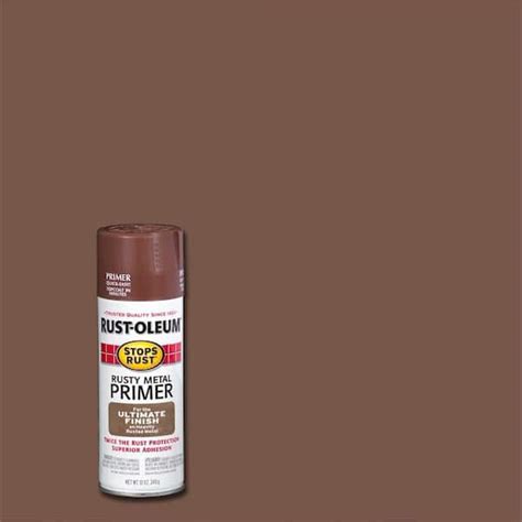 Rust Oleum Stops Rust 12 Oz Flat Rusty Metal Primer Spray 7769830 The Home Depot