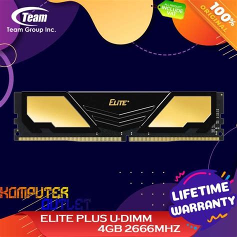 Jual TEAM ELITE PLUS BLACK RAM DDR GB SINGLE CHANNEL MHz TEAM GROUP Di Seller