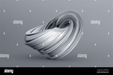 Abstract 3d Render Twisted Shape Modern Illustration Background
