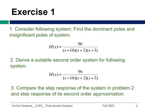 Solved 1 ﻿consider Following System Find The Dominant Poles